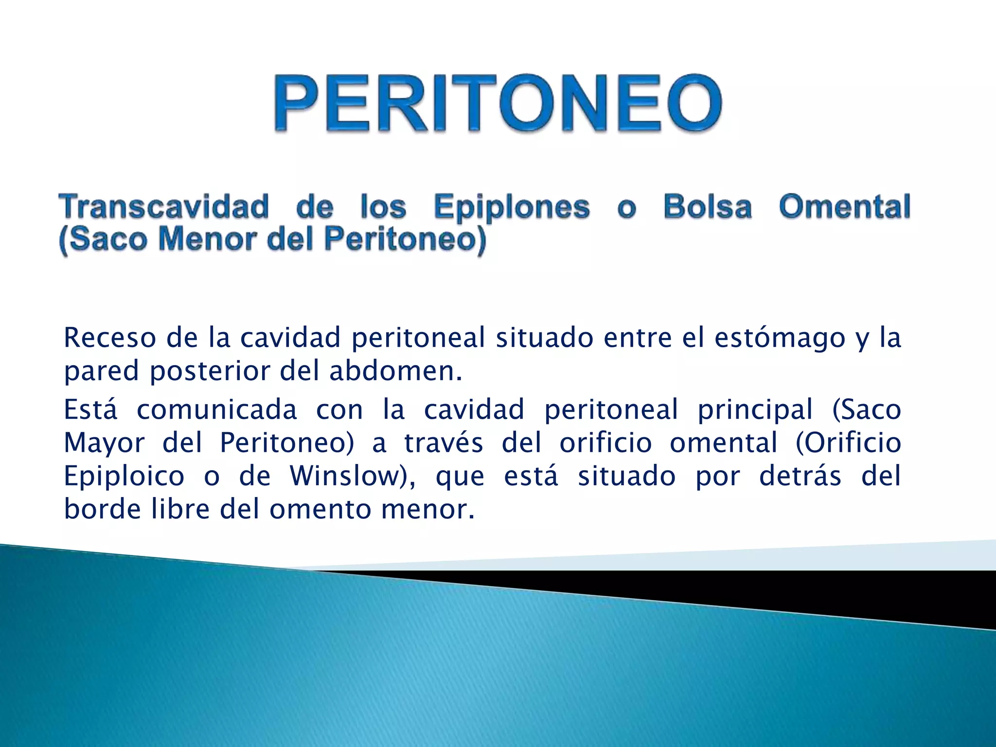 Anatomía y Fisiología del Peritoneo y Retroperitoneo - 2017 | PPTX ...