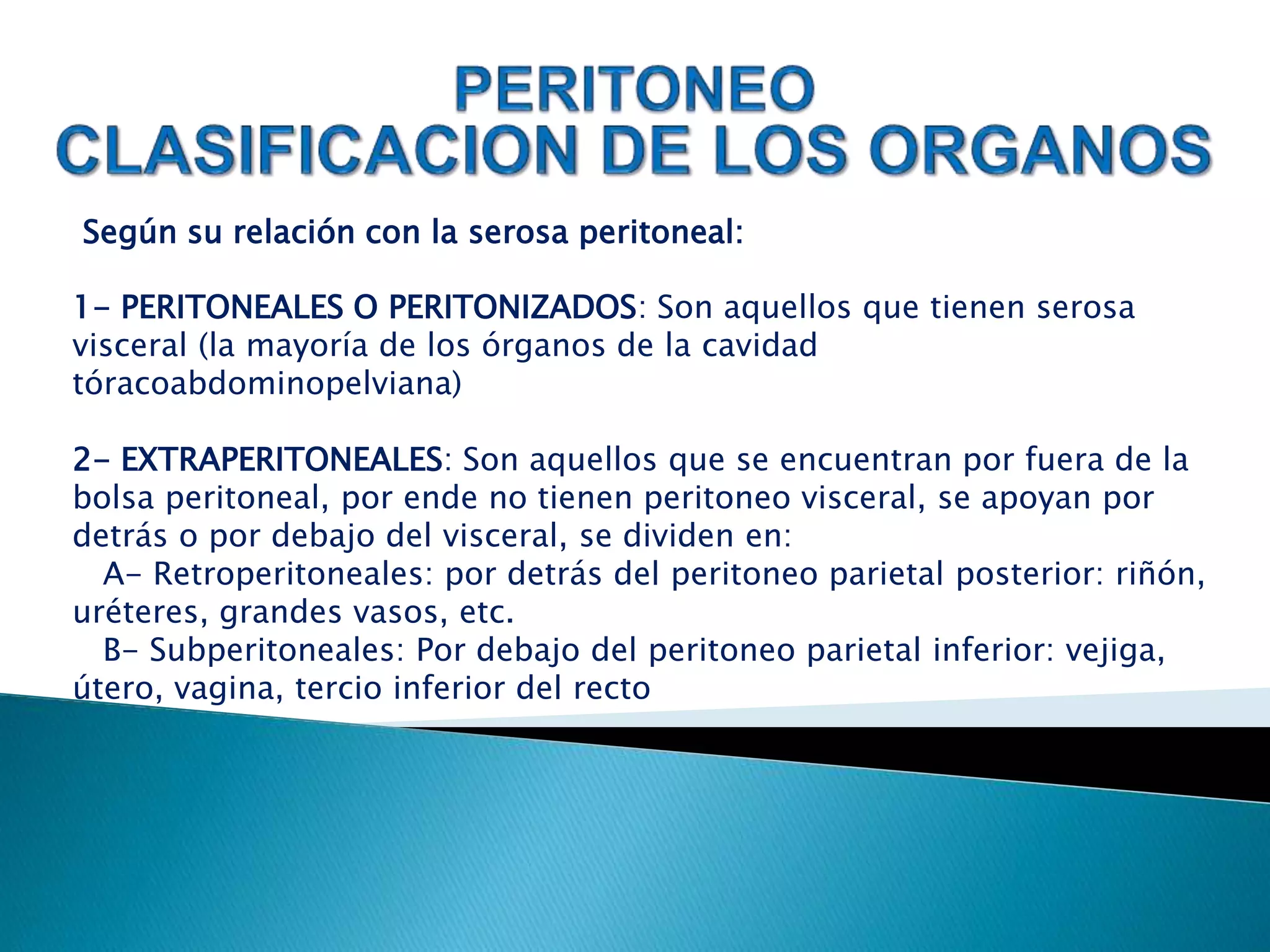 Anatomía y Fisiología del Peritoneo y Retroperitoneo - 2017 | PPTX ...