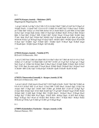 Anatoly karpov games 1961 1969 | RTF