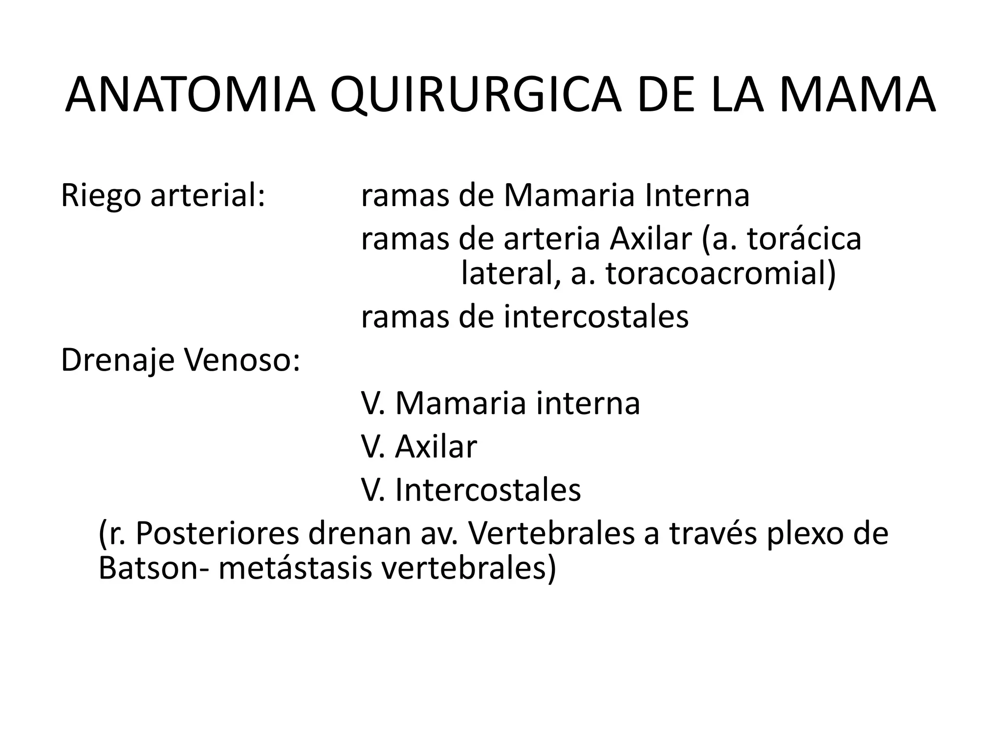 Anatomía de la mama | PPTX