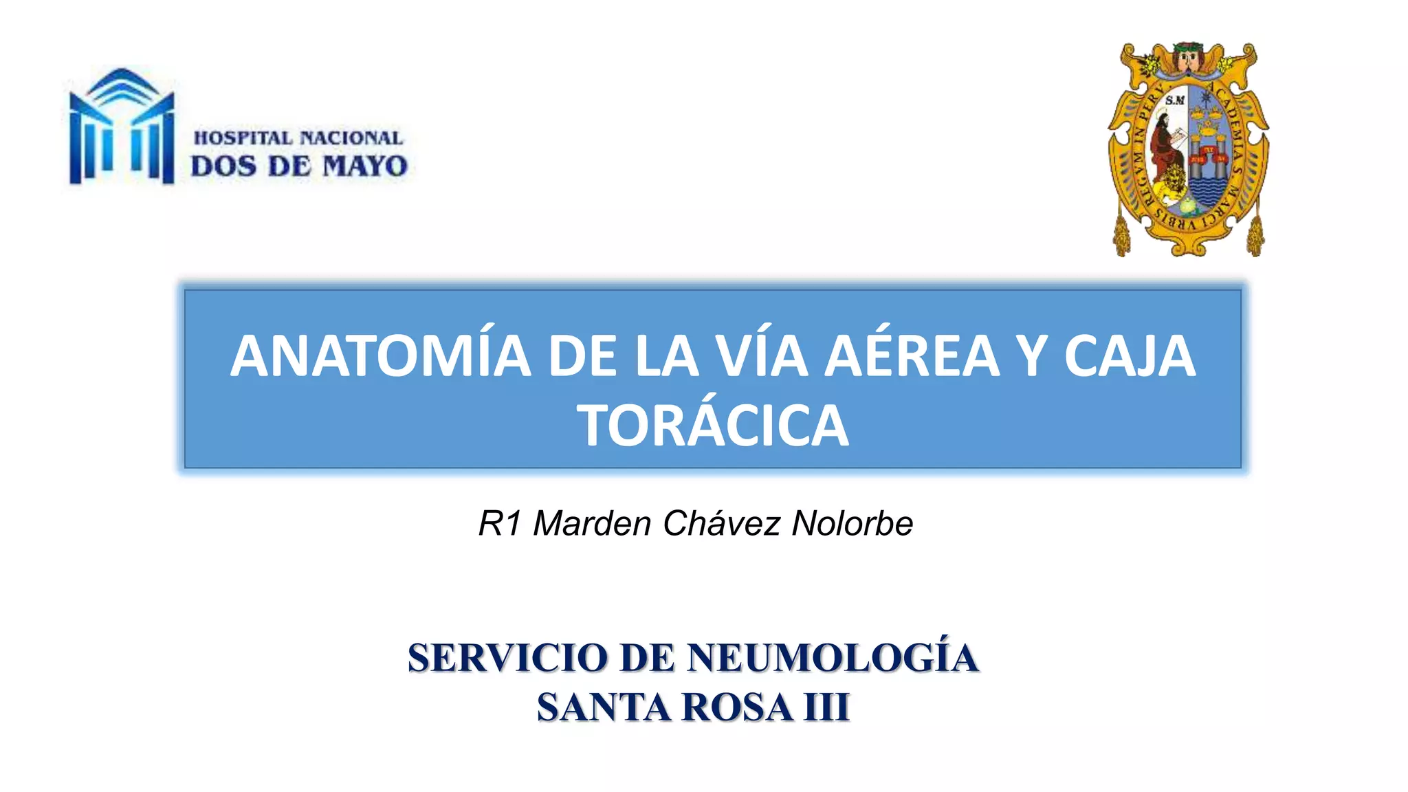 ANATOMÍA DE LA VIA AÉREA Y CAJA TORÁCICA | PPTX