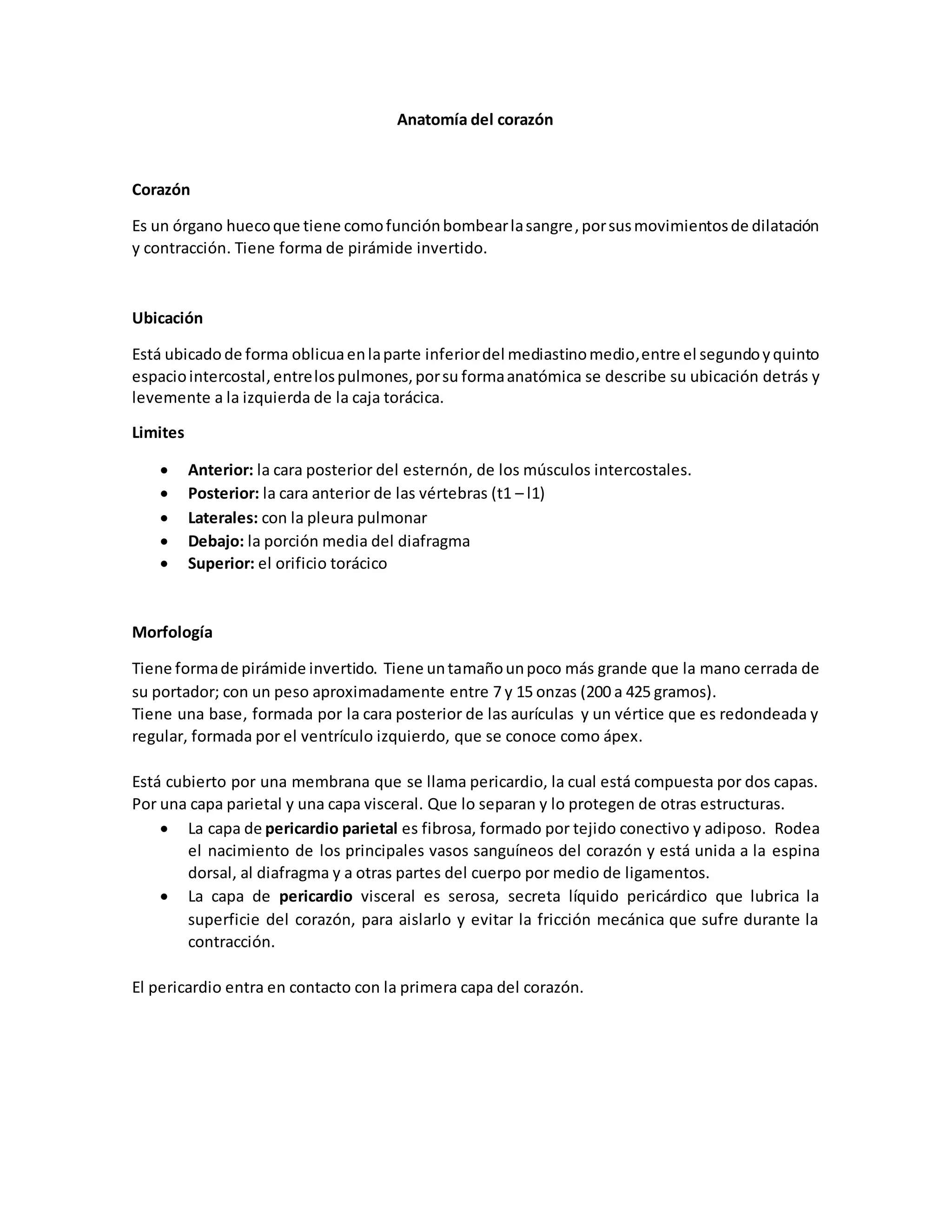Fisiologia Del Corazon