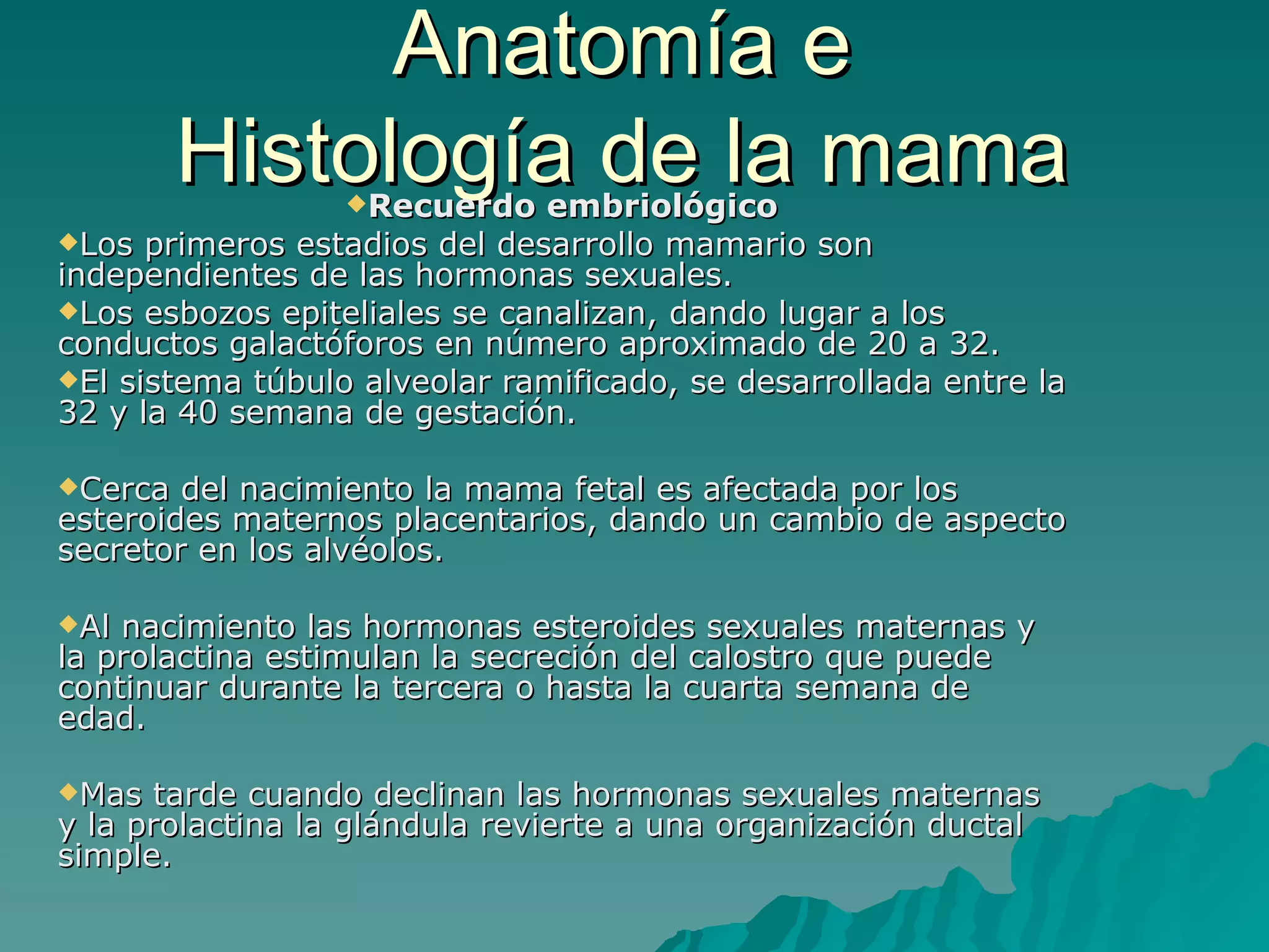 Anatomía e histología de la mama | PPT