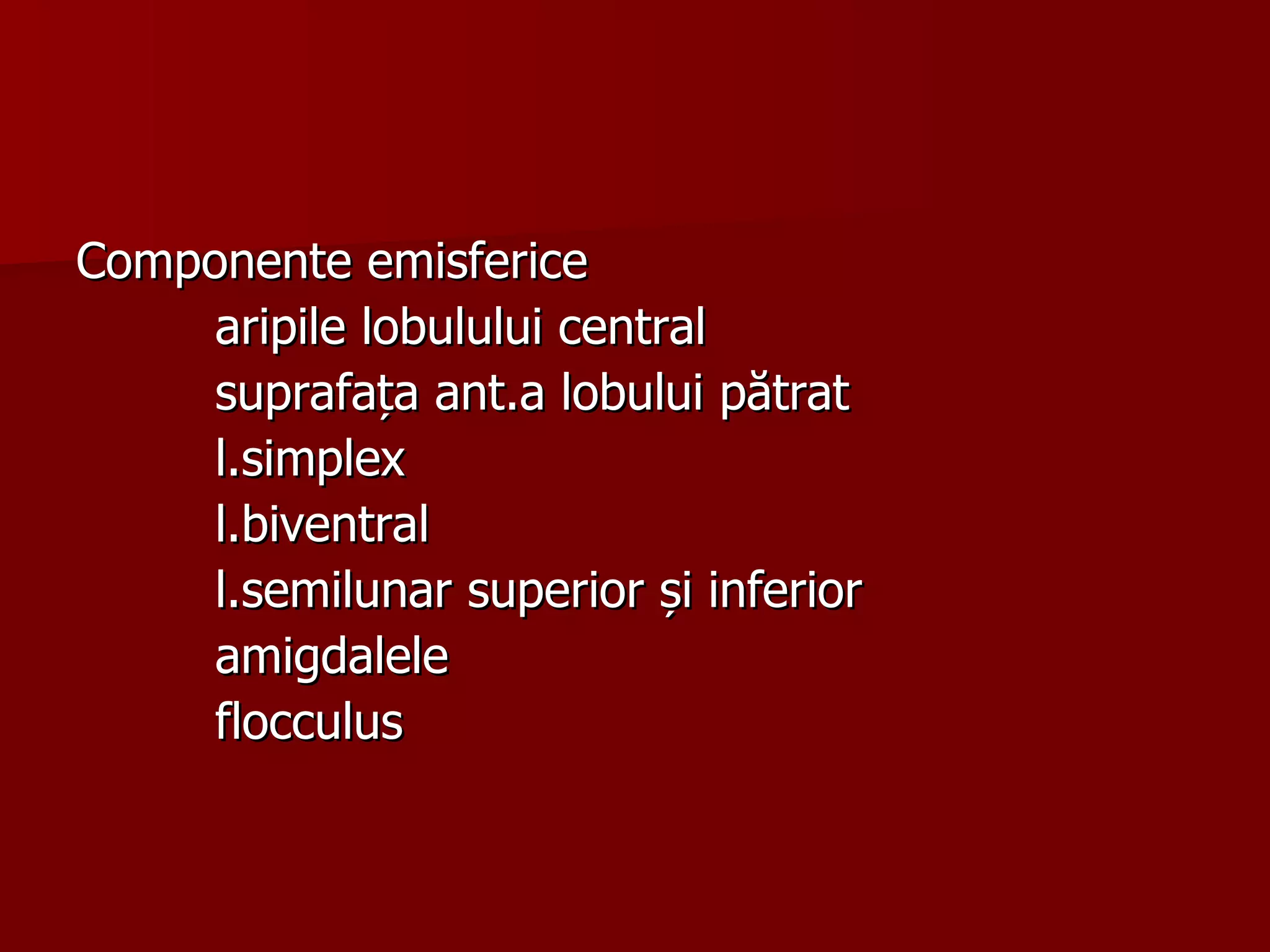Anatomia cerebelului | PPT