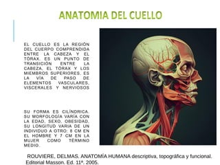 anatomia quirurgica de cuello Generalidades | PPTX