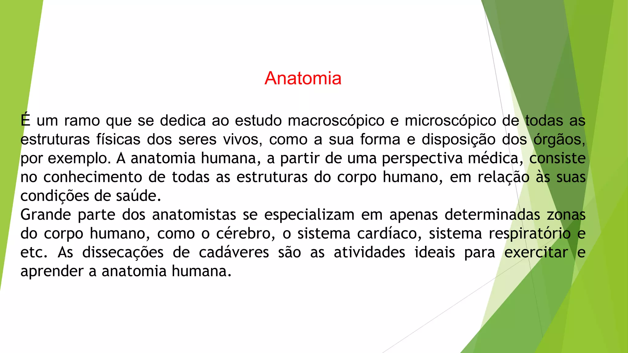 Anatomia e fisiologia humana | PPS