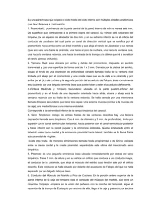 Anatomia e histología del oído | PDF