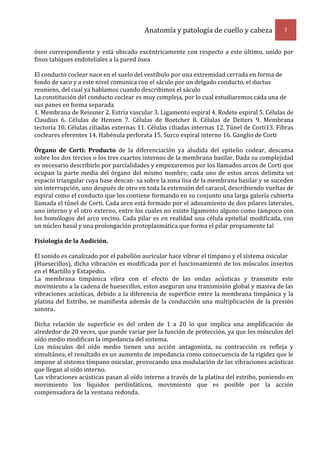 Anatomia e histologia del oido | DOCX