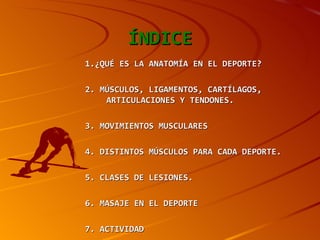 Anatomia en el deporte | PPT