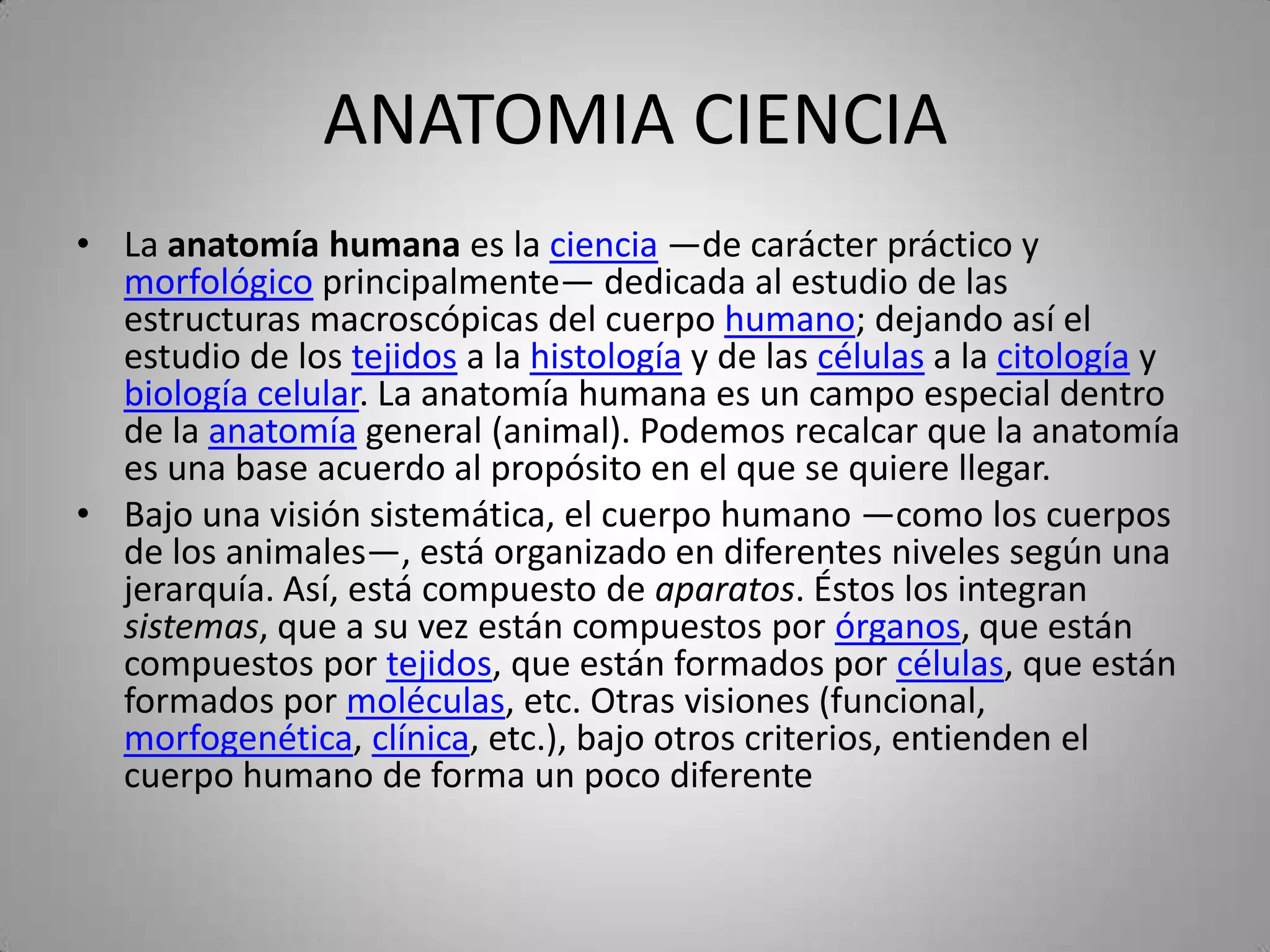 Anatomia humana | PPTX | Science