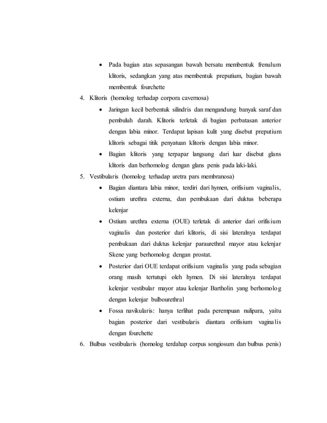 referat obgyn Anatomi alat reproduksi dan embriologi (pembimbing : dr. Arie Widiyasa, spOG) | PDF