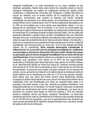 ANATOMIA QUIRURGICA DE LA RAMA MARGINAL MANDIBULAR DEL NERVIO FACIAL | DOCX