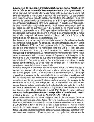 ANATOMIA QUIRURGICA DE LA RAMA MARGINAL MANDIBULAR DEL NERVIO FACIAL | DOCX