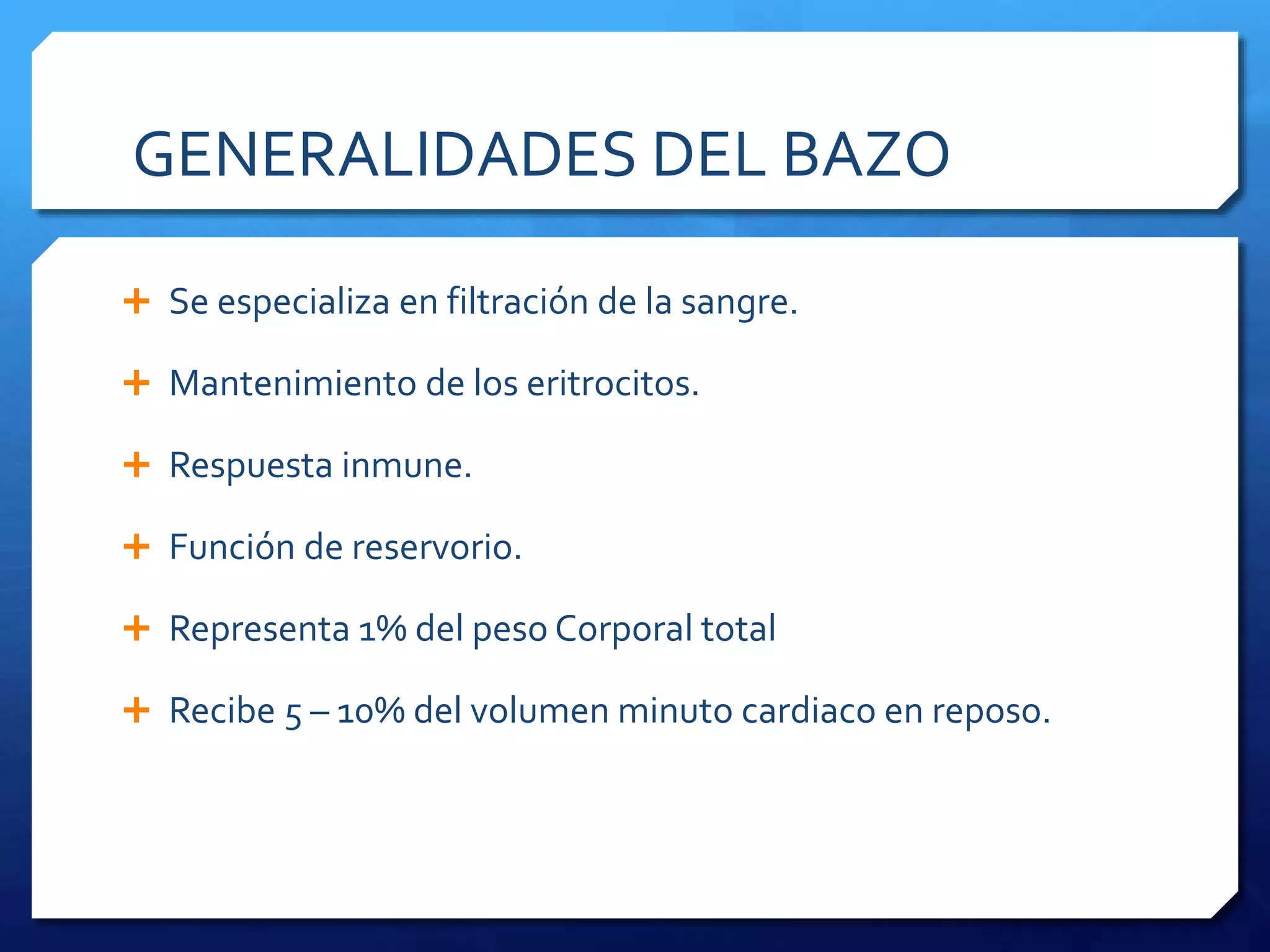 Anatomia y embriologia del bazo hernan | PPTX
