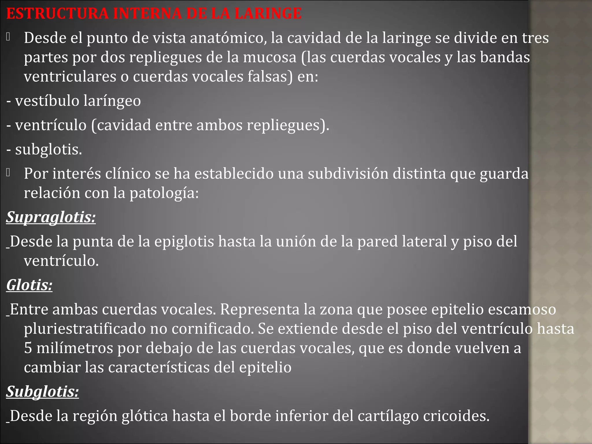 Anatomia y fisiologia de la laringe | PPT