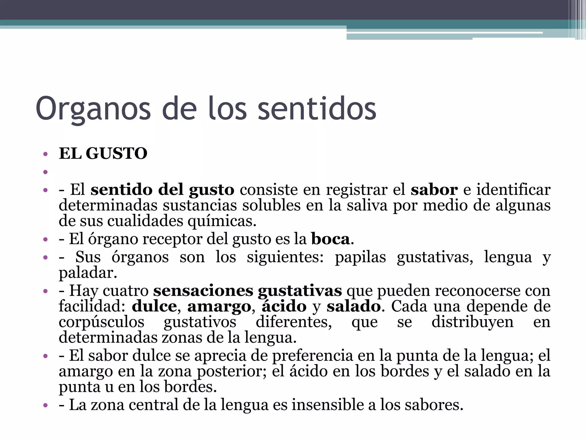 Anatomia y fisiologia de los organos de los sentidos | PPTX