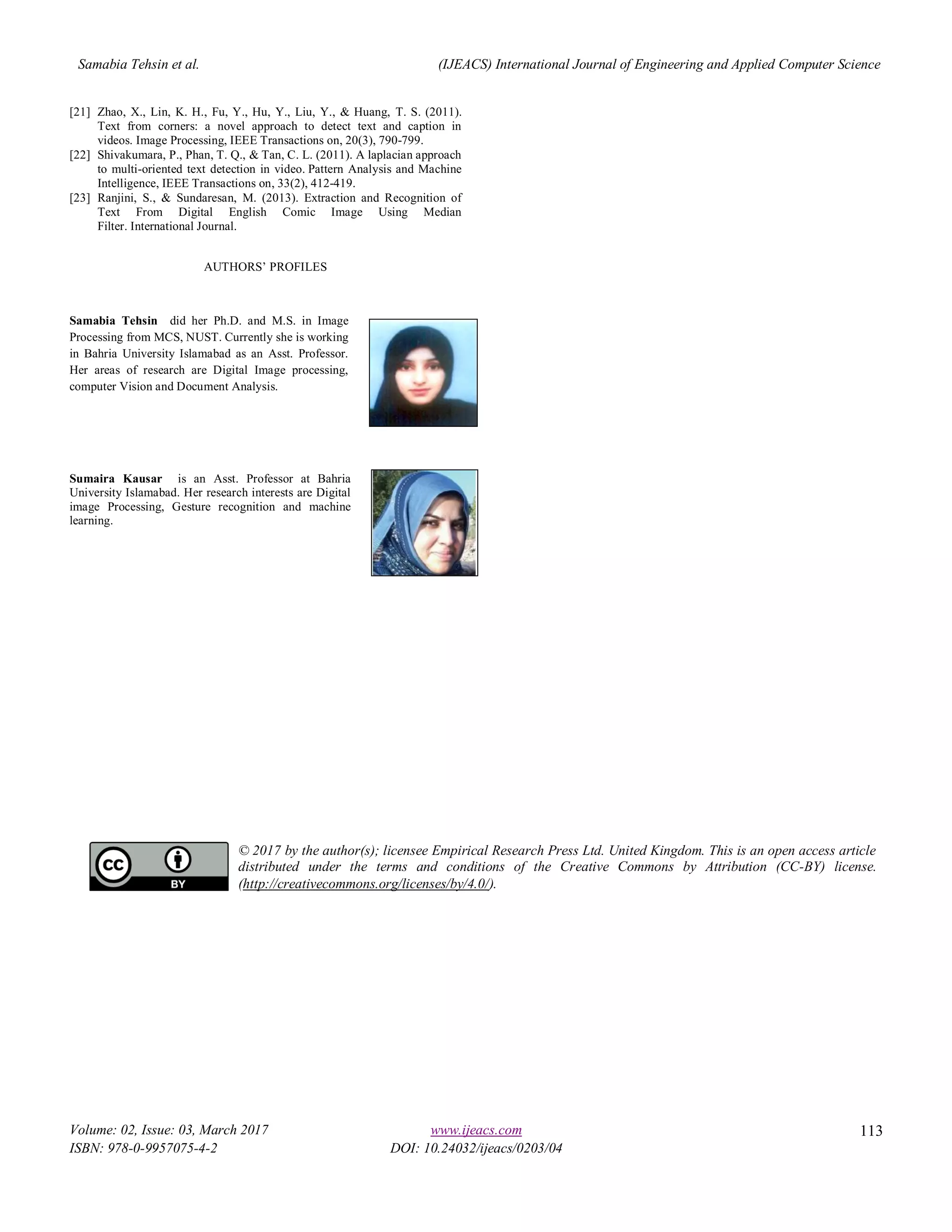 Anatomical Survey Based Feature Vector For Text Pattern Detection Pdf 7285