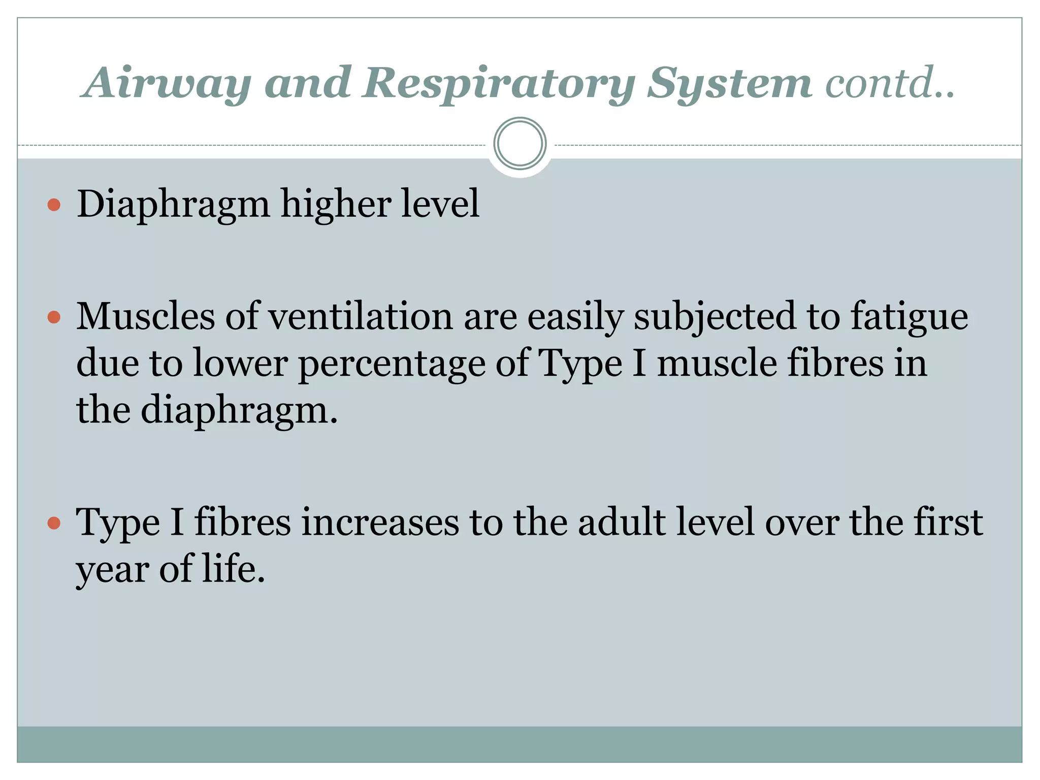 Anatomical and physiological differences between an adult and neonates ...