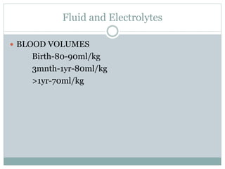 Anatomical and physiological differences between an adult and neonates ...