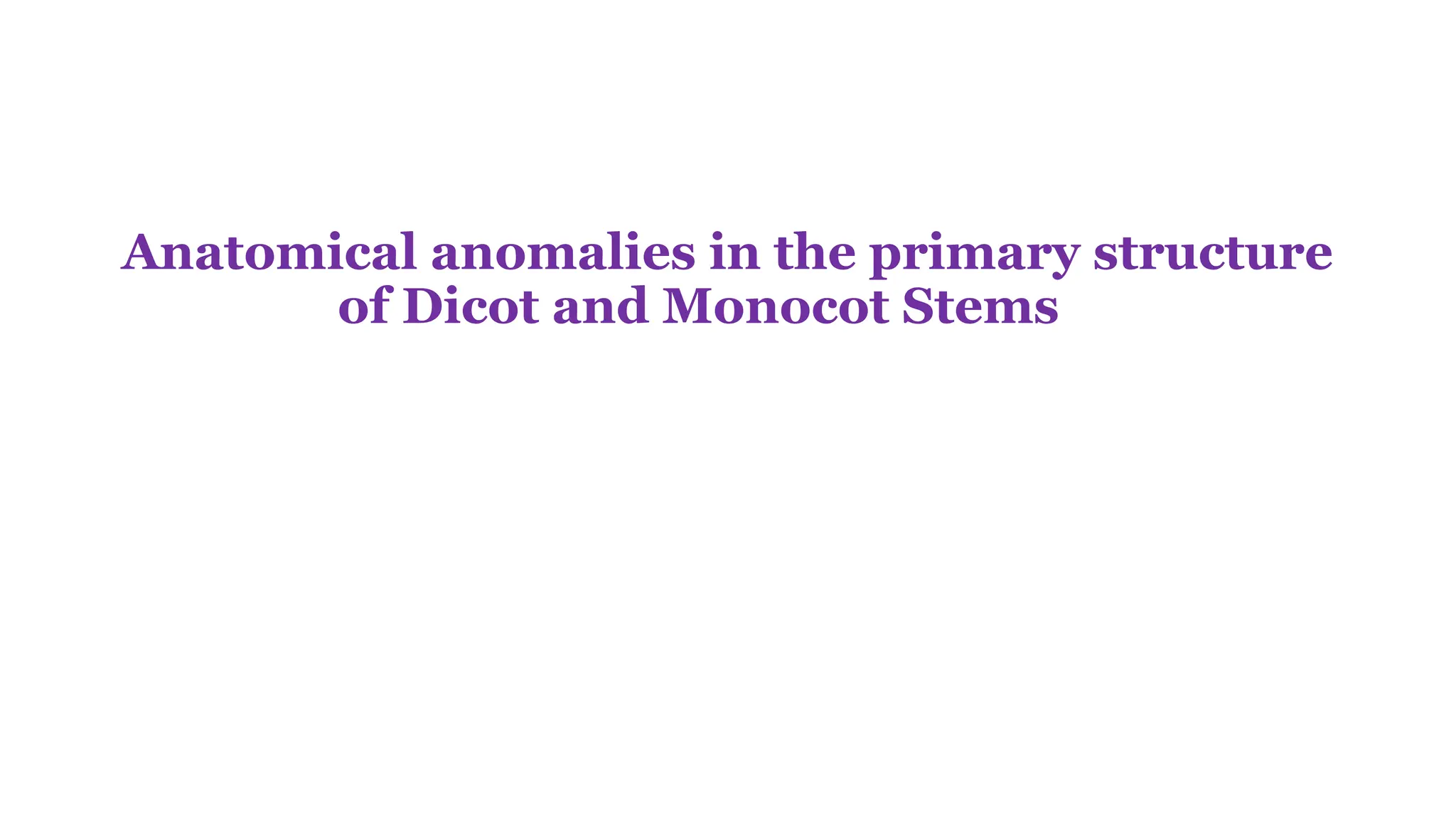 Anatomical anomalies in the primary structure of Dicot.pptx