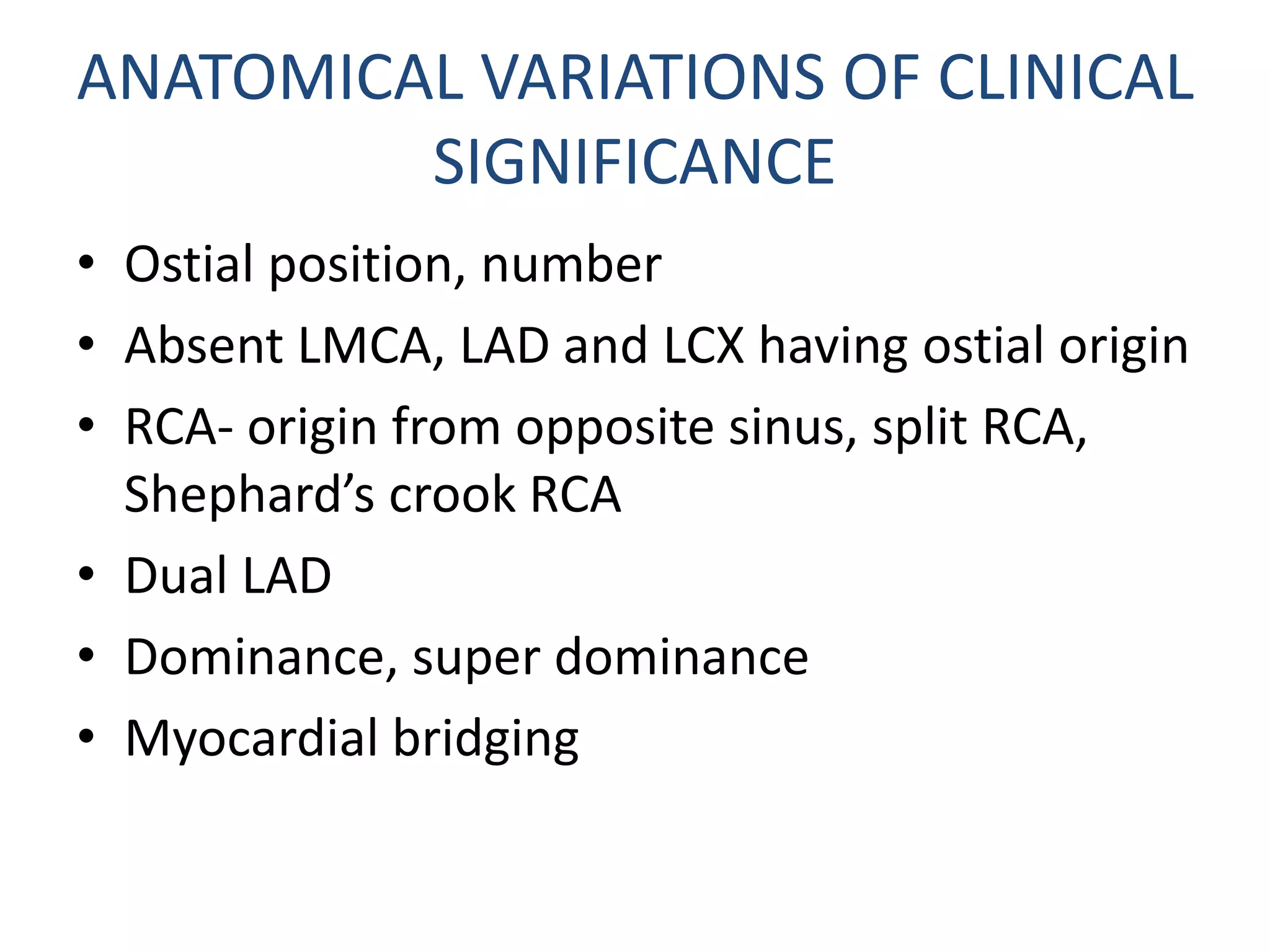 Anatomical basis of coronary intervention | PPTX