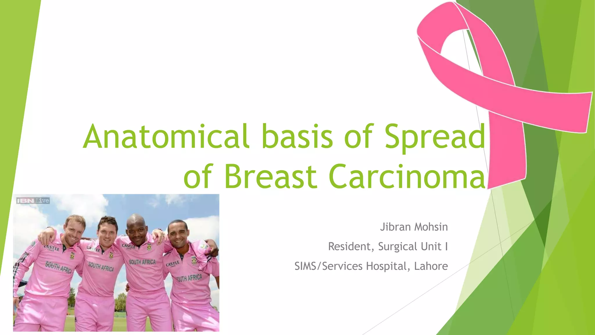 Anatomical basis of spread of breast carcinoma | PPTX