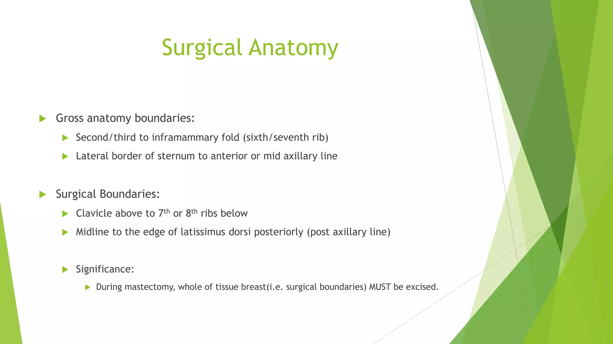 Anatomical basis of spread of breast carcinoma | PPTX