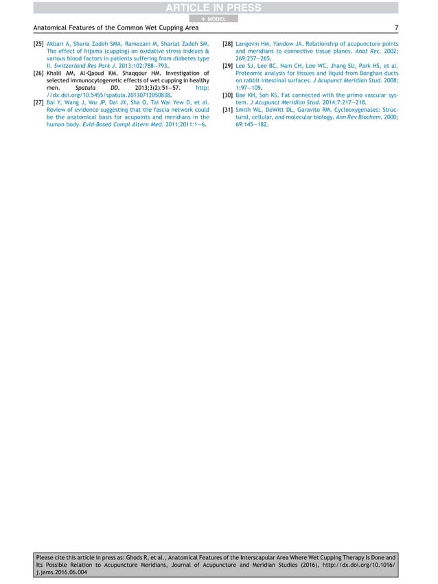 Anatomical features of the interscapular | PDF