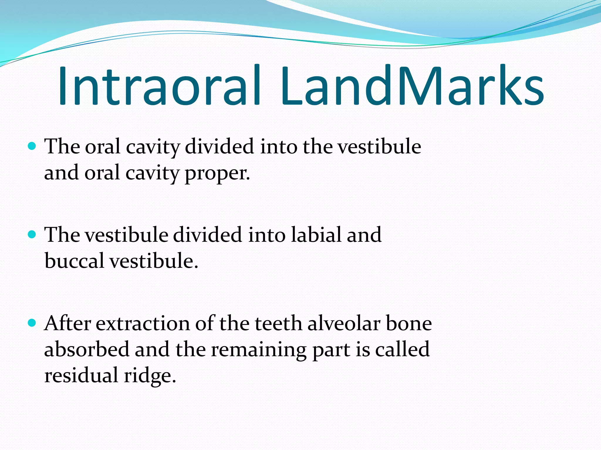 Anatomical Landmarks for Complete Dentures | PPTX