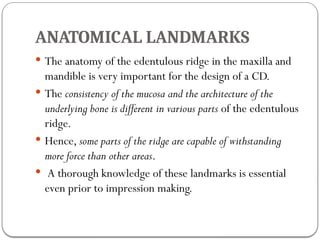 Anatomical landmarks for complete denture .pptx