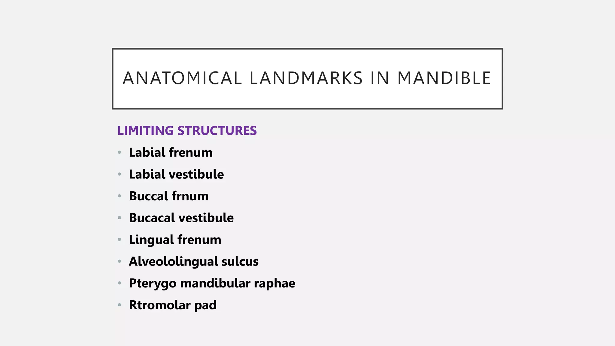 Anatomical landmarks in mandible | PPTX