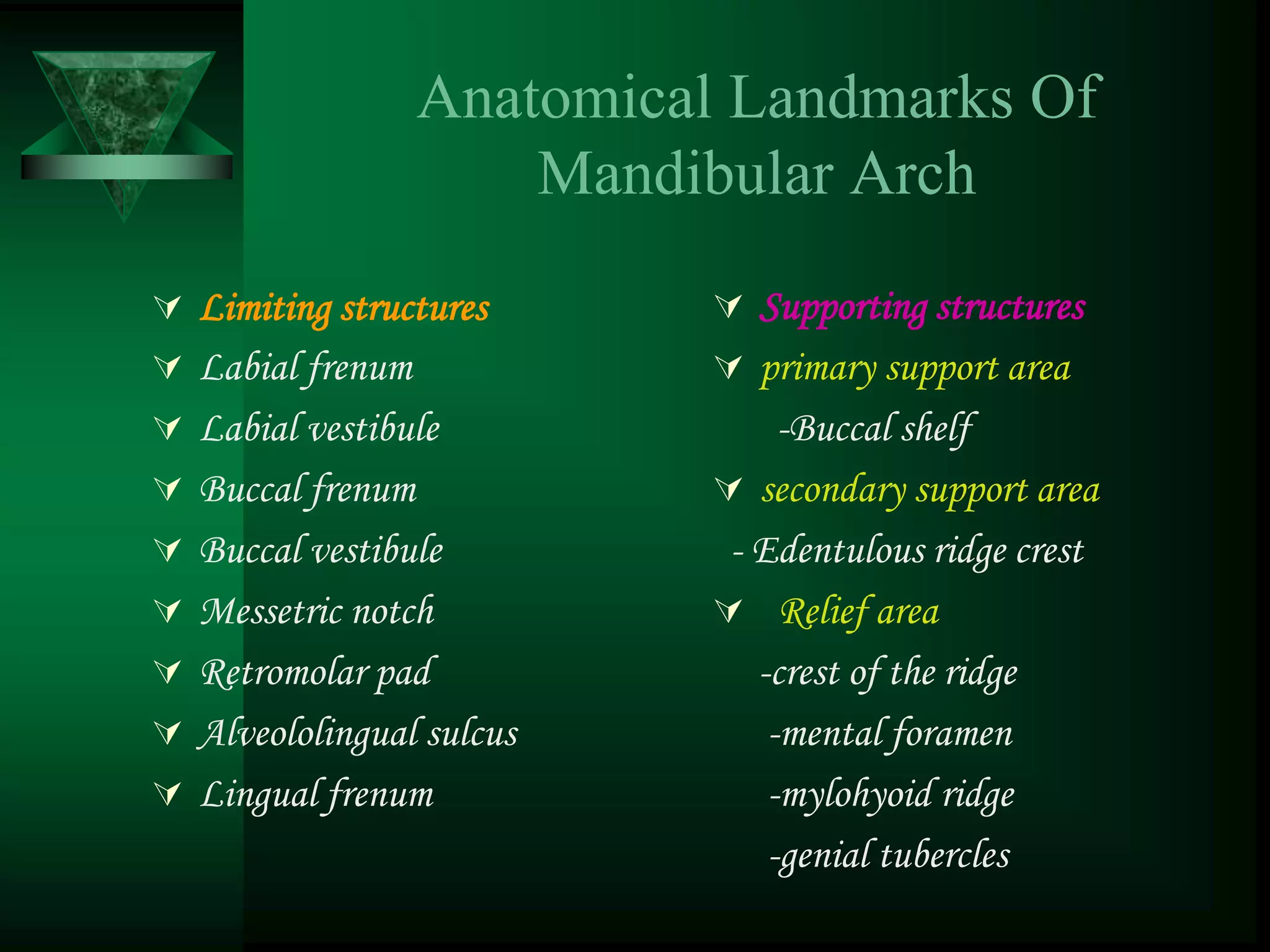 Anatomical Landmarks Of Maxillary And Mandibular Arch.ppt