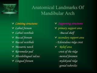 Anatomical Landmarks Of Maxillary And Mandibular Arch.ppt