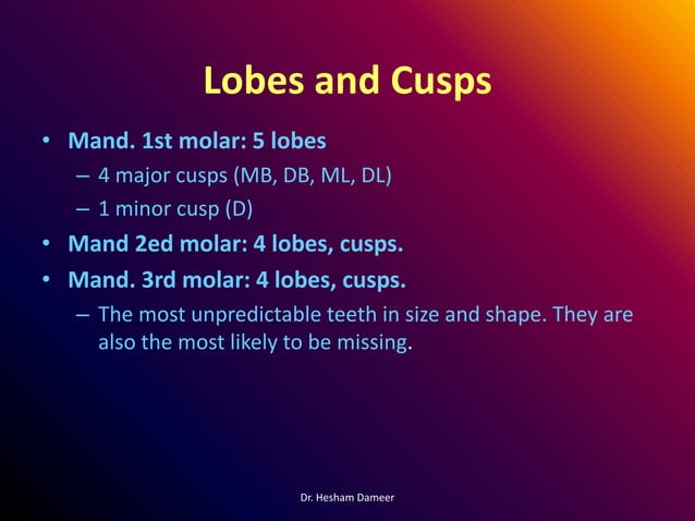 Anatomical landmarks of the crown | PPTX | Dental Health | Diseases and ...