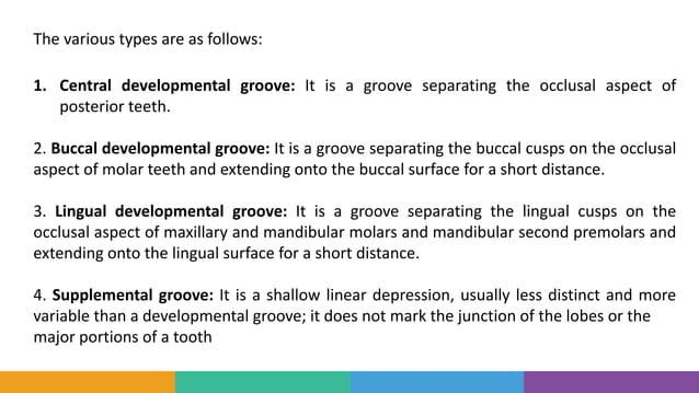 Anatomical Landmarks of tooth.pptx | Dental Health | Diseases and ...
