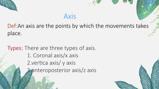 anatomical planes and axis-1.pptxf6f7g7g6g7g | PPTX