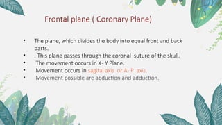 anatomical planes and axis-1.pptxf6f7g7g6g7g | PPTX