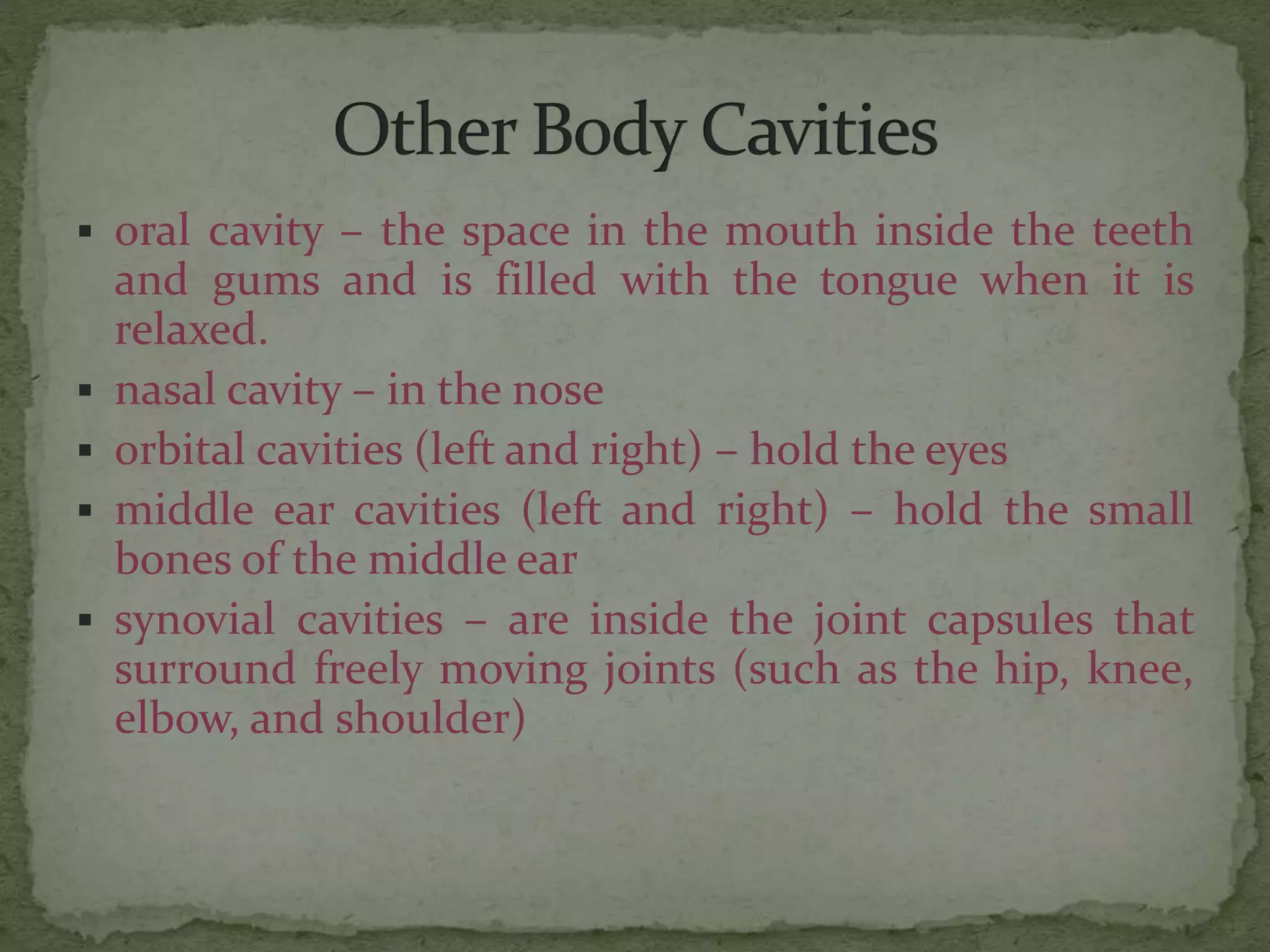 Anatomical planes & cavities | PPTX