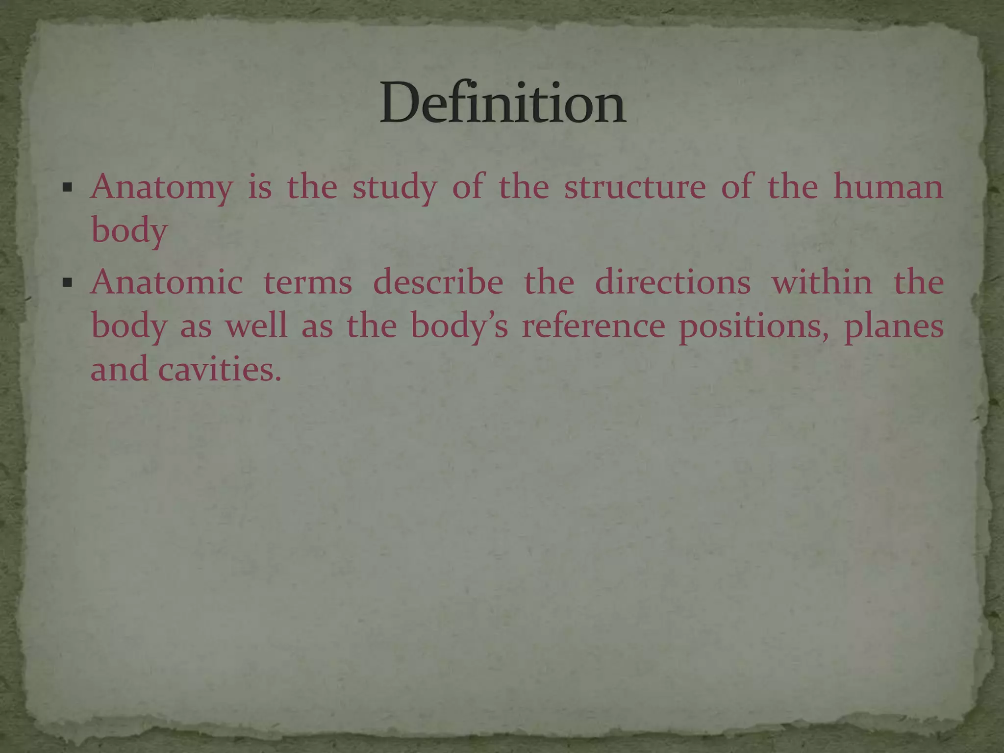 Anatomical planes & cavities | PPTX