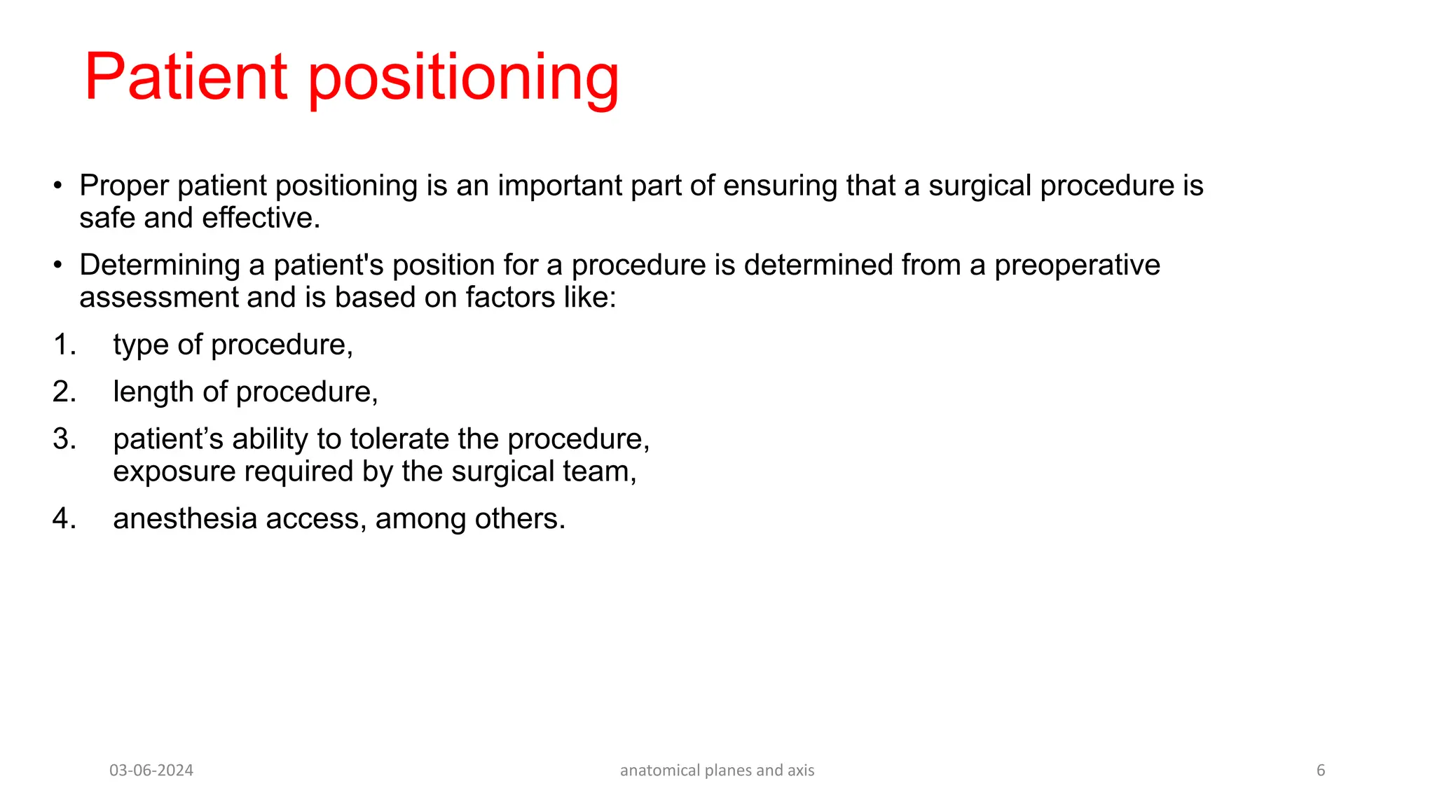 Anatomical Plane and axis - general anatomy | PPT | Free Download