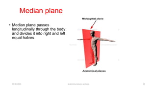 Anatomical Plane and axis - general anatomy | PPTX