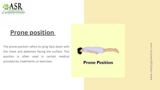 Anatomical positions Supine and prone position | PPT