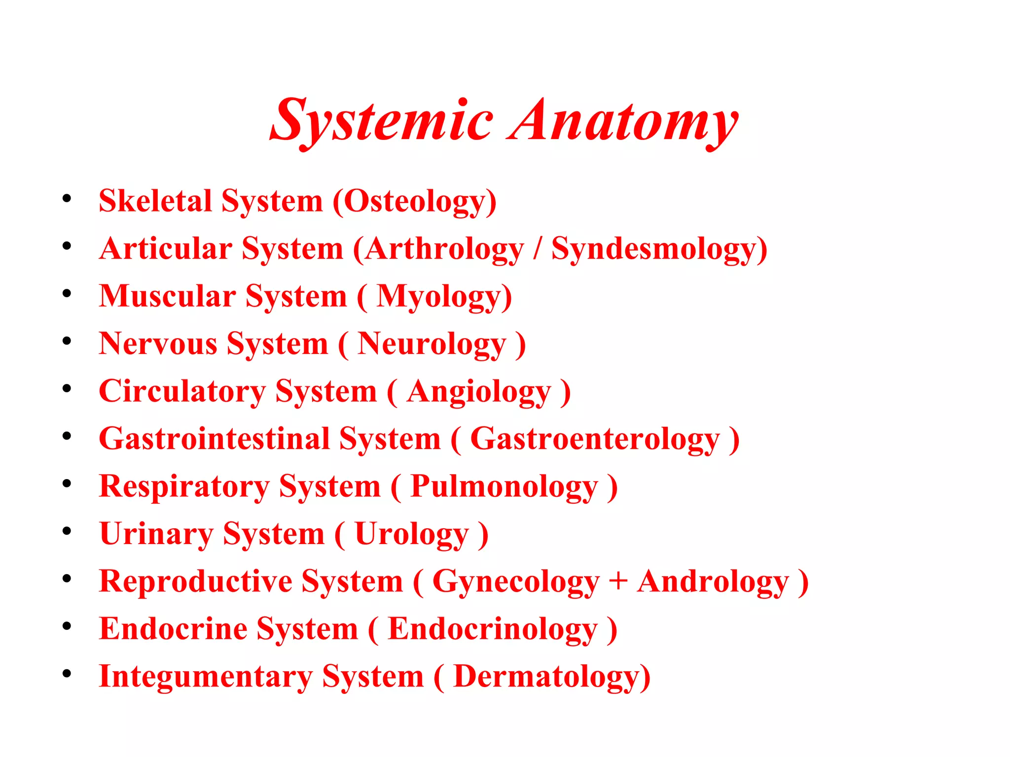 Anatomical terminology | PPT