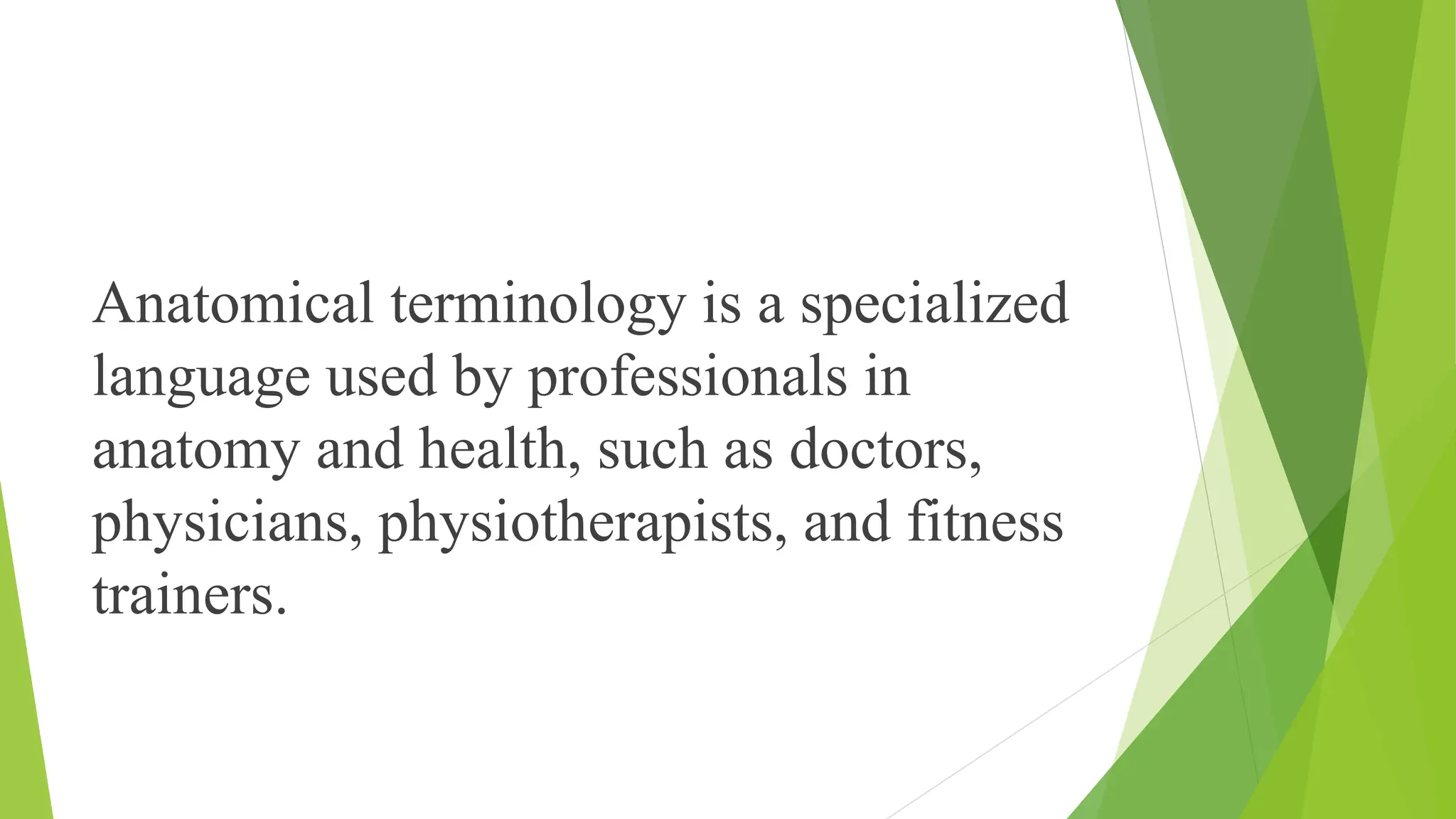 Anatomical terminology lecture. specialized translation | PPTX ...