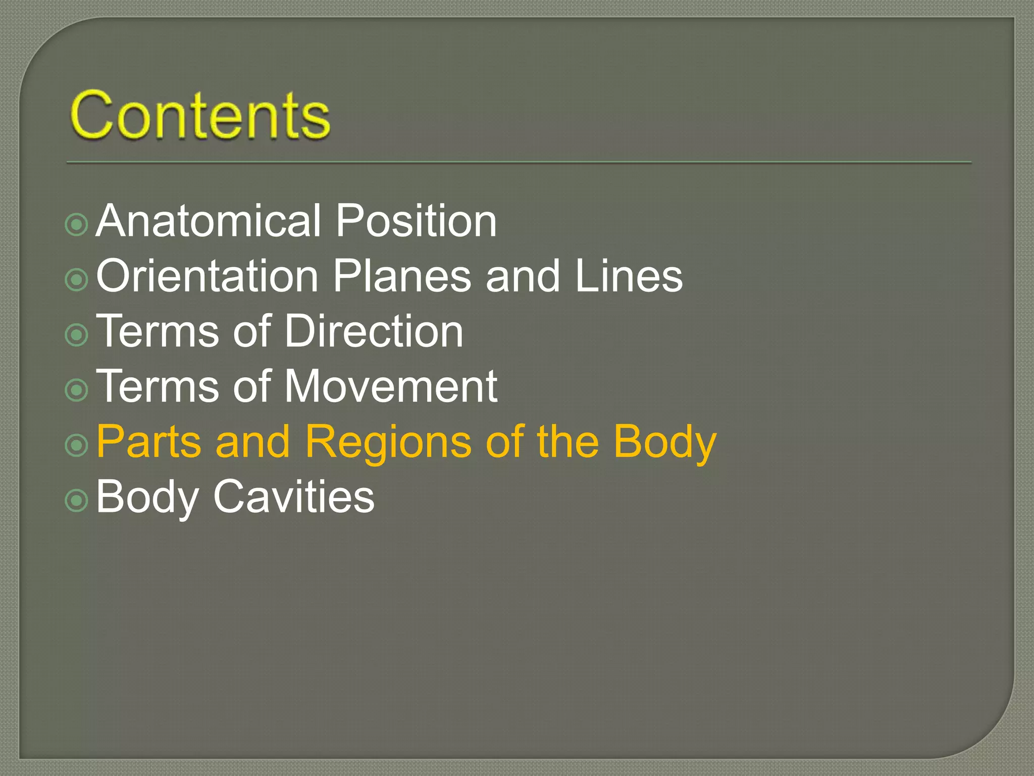 Introduction to Anatomy (Anatomical Terms) | PPTX