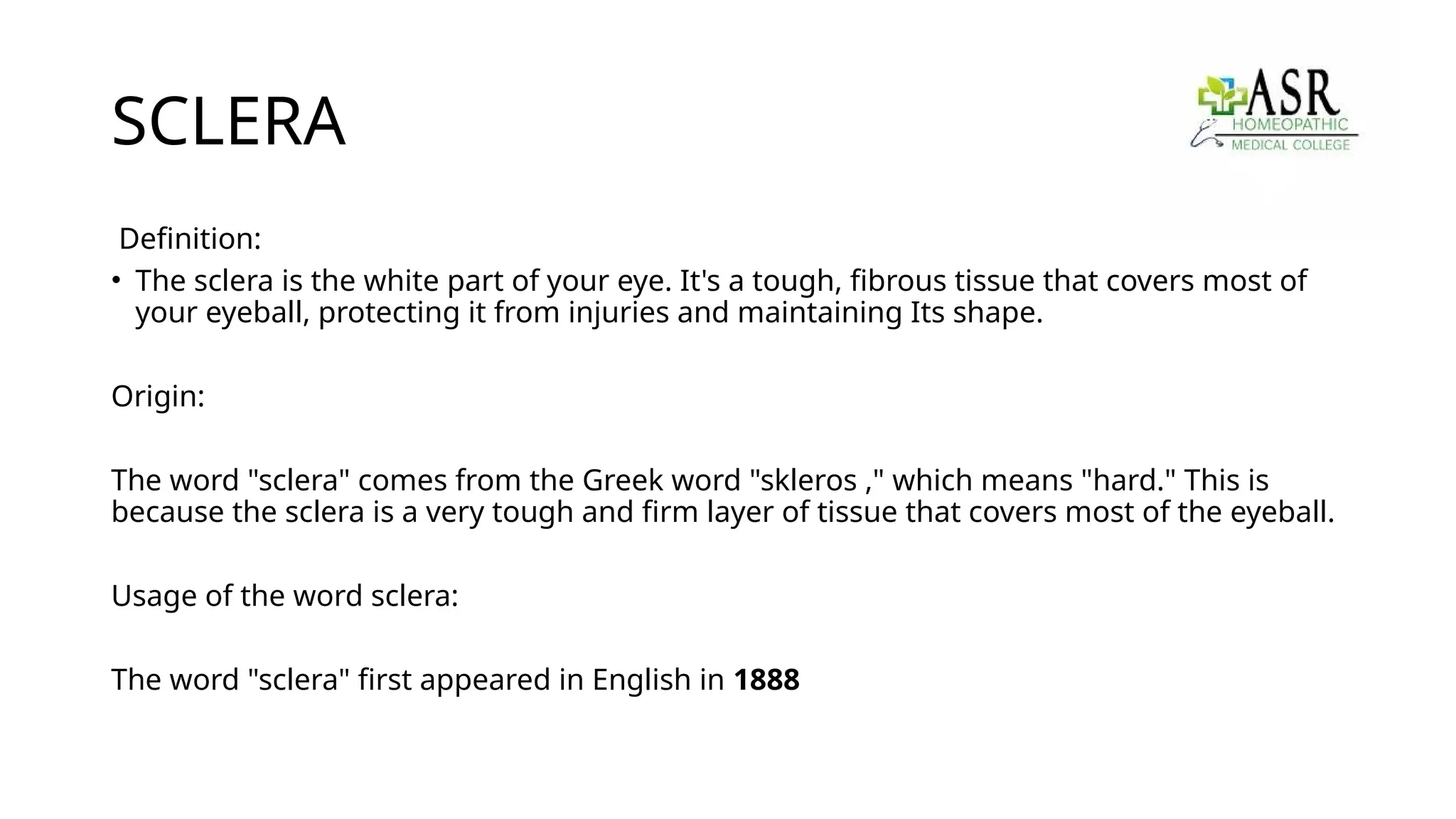 Anatomical terms Splen and sclera suffix ppt | PPTX
