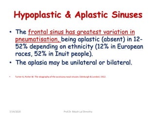 Anatomical variations in sinonasal region (ct scan overview) | PPTX