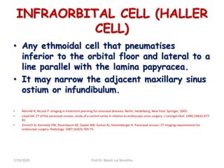 Anatomical variations in sinonasal region (ct scan overview) | PPTX