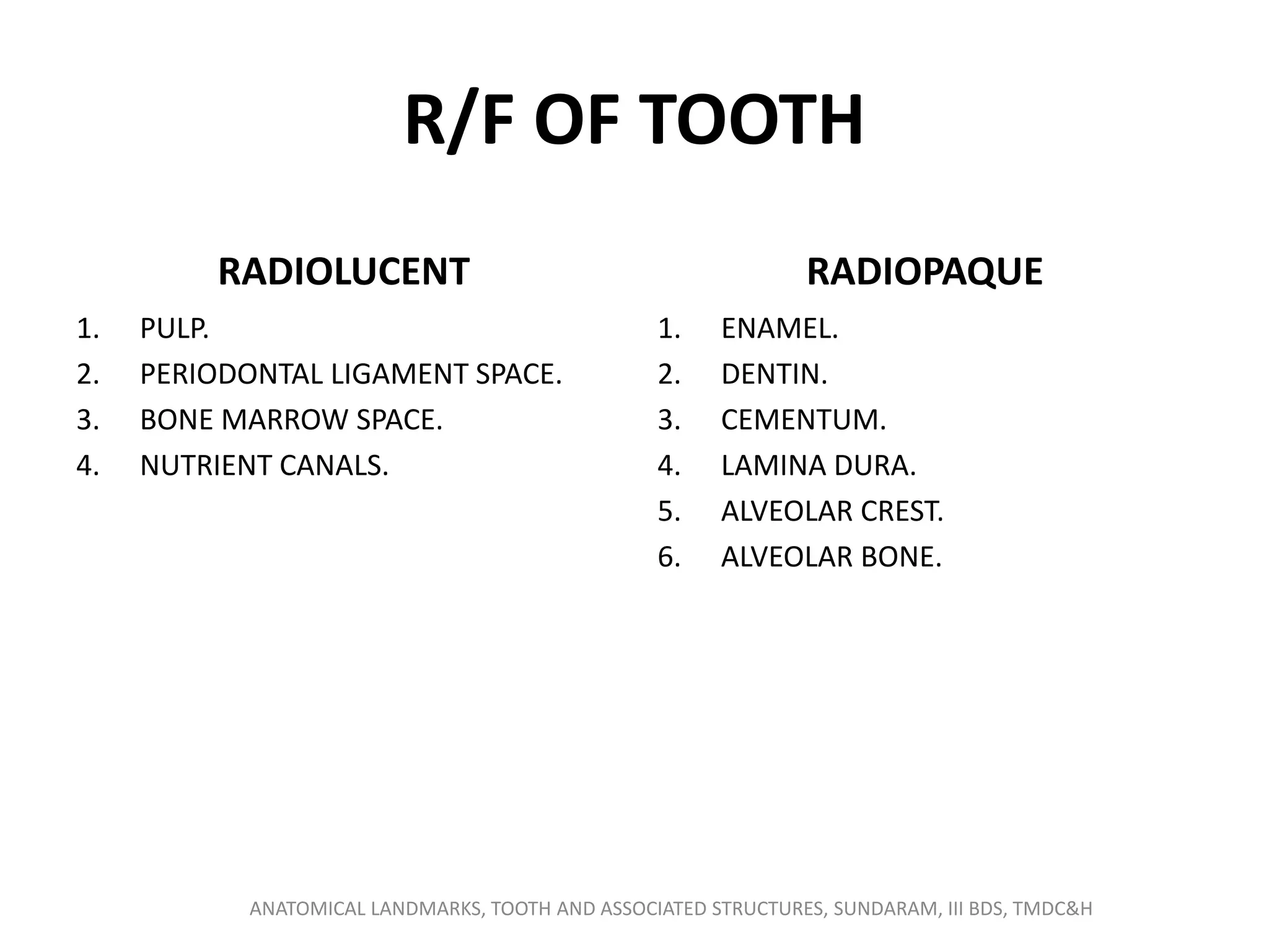 Anatomic landmarks seen in a IOPA | PPTX