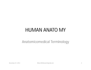 Anatomicomedical terminology ppt -by- Bitew | PDF